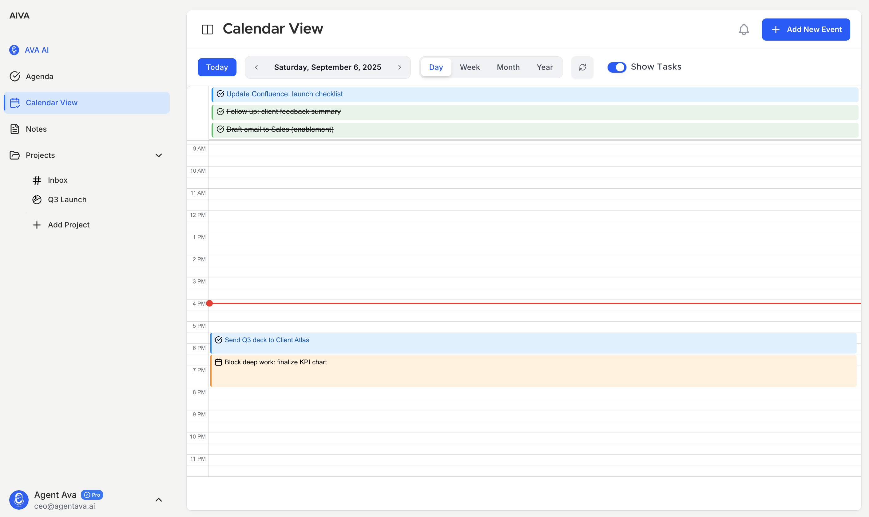 Calendar View